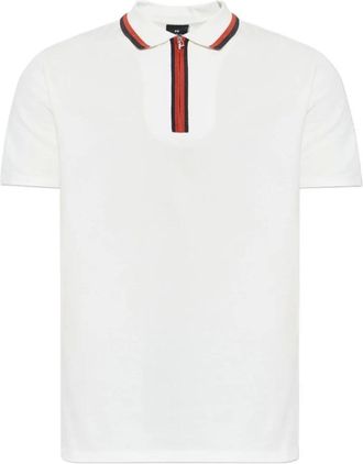 Paul Smith Homme, Tops, Blanc, Taille: L Polo Zip T-Shirt