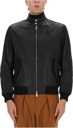 HUGO BOSS Homme, Vestes, Noir, Taille: XL Blouson aviateur en cuir