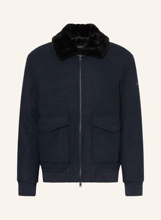 Cinque Cinque Jacke Cirapid Mit Abnehmbarem Kunstfell-Kragen blau