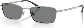 Ray-Ban Rechteckige Sonnenbrille - - Accessories - unisex - Grau - 55 MM