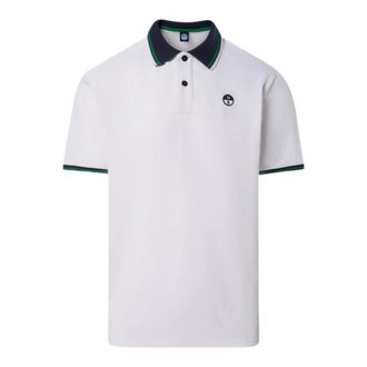 North Sails Polohemd mit gestreiften Abschl&uuml;ssen - - Tops - Herren - Wei&szlig; - XL