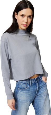 G-Star G-Star RAW Damen Mock Graphic Loose Top, Grau (dim Grey D23868-C954-3885), XS