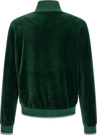 Casablanca Cotton Velvet with Contrasting Bands Sweatshirt - Green