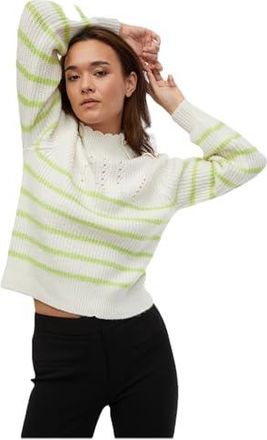 ORSAY Pull rayé vert et blanc pour femme avec hauts en laine | Hauts, t-shirts et chemisiers | Vêtements dextérieur tendance | Styles variés | Mode femme te