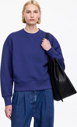 Arket Lockeres Sweatshirt Aus Frottee -Blau