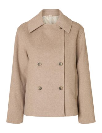 Selected Damen Slfalma Lano Jacket Noos, Sandshell, Numeric_36