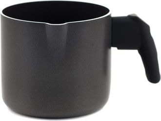 hOme Home Maitre Milchtopf, antihaftbeschichtet, 10 cm, Aluminium, anthrazit/schwarz