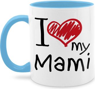 Shirtracer Tasse Tassen 325ml - Mama - I love my Mami - 325 ml - Hellblau - mug saying mom muttertagstasse mum beste teetasse moms cup m&uuml;tter bild kaffeetasse ge