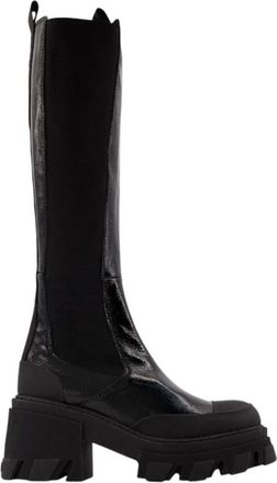 Ganni Cleated High Chelsea Boot - - Shoes - Damen - Schwarzk - 40 EU