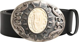 Dolce & Gabbana Homme, Accessoires, Noir, Taille: ONE Size Ornate Buckle Belt