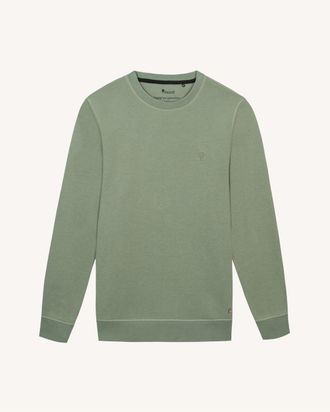 Faguo Sweat col rond kaki coton - DONZY