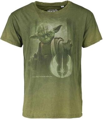 Star Wars Yoda - May The Force Be with You Homme T-Shirt Manches Courtes Vert L