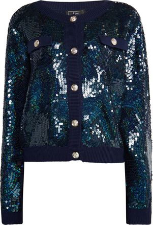 Faina Pailletten Damen Marine