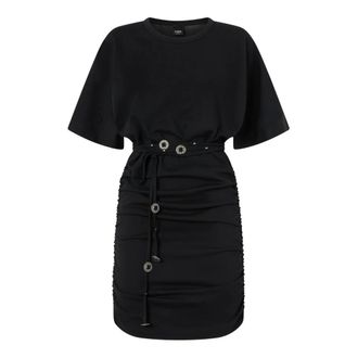Pinko Pinko, Femme, Robes, Noir, Taille: 36 FR Robe Courte avec Ceinture