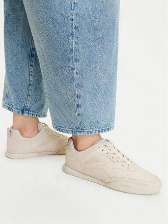 Calvin Klein Sneakers Low Pro Runner Laceup Lth Croco HW0HW03244 Creme