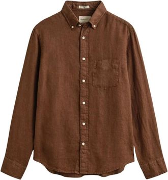 GANT Homme, Chemises, Brun, Taille: XL Chemise en lin