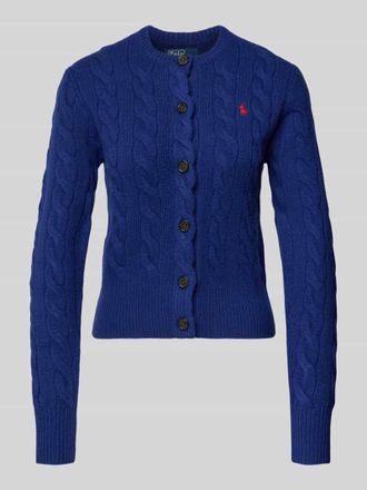 Polo Ralph Lauren Cardigan aus Wolle-Kaschmir-Mix mit Label-Stitching