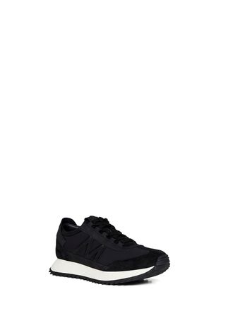 Moncler Mens Sneakers Pacey2 Black Suede And Nubuck Calf Leather Trainers