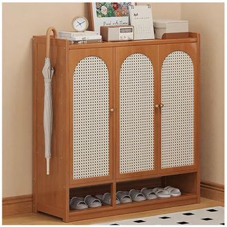 Generic Schuhbank,Landhausschrank mit T&uuml;ren,gro&szlig;es 7-st&ouml;ckiges Regal,freistehendes Regal f&uuml;r Eingangsbereich,Flur,Kleiderschrank,Schlafzimmer,Wohnzimmer