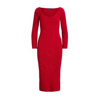 Ralph Lauren Figurbetontes Midikleid - - Dresses - Damen - Rot - L