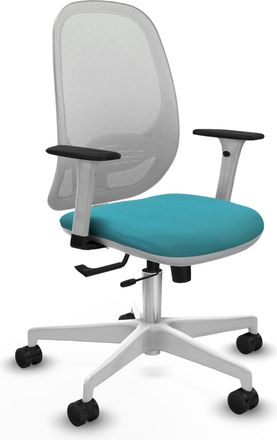 Piqueras y Crespo Cilanco Computerstuhl mit 1D-Armen, h&ouml;henverstellbare Lendenwirbelst&uuml;tze, ausgestattet mit Synchron/Traslack und Schneideschaum, mit 65 mm Nylon-Rolle