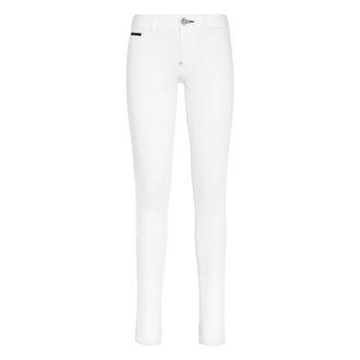 Philipp Plein Denim Super High Waist Jegging - - Jeans - Damen - Wei&szlig; - W27