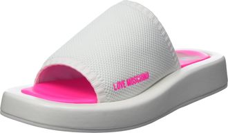 Love Moschino Sabot, Damen-Hausschuhe, Weiß, 37 EU