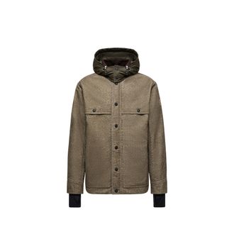 Moncler Moncler Kalinzu Cotton Moleskin Short Down Jacket, Men, Gray, Size: 4