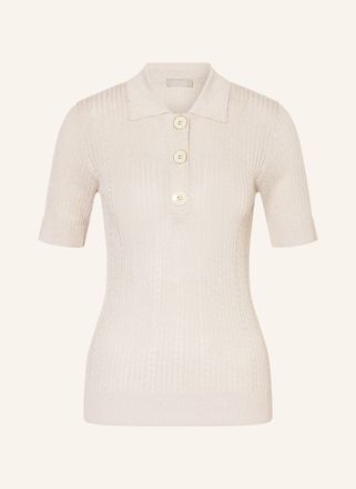 Liu Jo Liu Jo Strick-Poloshirt Mit Glitzergarn gold
