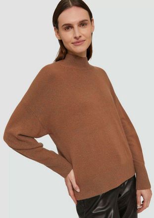 s.Oliver Stehkragenpullover Basic (1-tlg) Stehkragen, langarm, Baumwoll-Woll-Mix