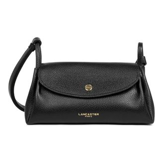 Lancaster Magnetische Klappe Doppel Akkordeon Umh&auml;ngetasche Schwarz Nude - - Bags - Damen - Schwarzk - ONE SIZE