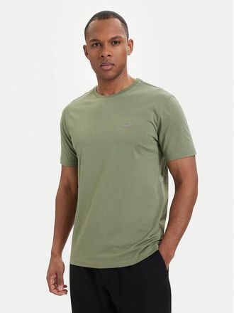 GANT T-Shirt Shield 2003184 Dunkelgr&uuml;n Regular Fit