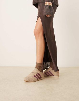 adidas Originals Taekwondo - Baskets effet croco - Cr&egrave;me et bordeaux-Blanc