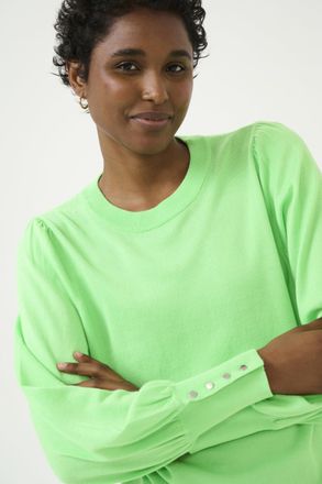 Kaffe Strickpullover KAlizza Damen Strickpullover Langarm Rundhals Mode Pulli XL, Spring Bouquet XL