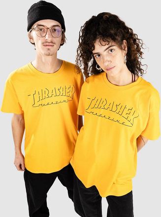 Thrasher Shadow Mag Logo T-Shirt gold