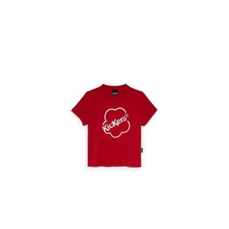 Kickers Femme, Tops, Rouge, Taille: 40 FR T-shirt en Coton Lifestyle Blur