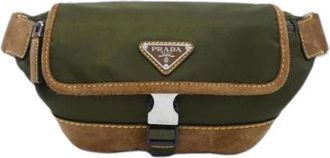 Prada Sac banane Tessuto Camos Pre-owned - Femme - Pre-owned - Vert - Taille: ONE Size