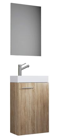 VCM 3-TLG Set | Waschplatz für Gäste WC | Gästebad | Waschtisch Toilette | Badmöbel Badezimmer Set - Slito SP