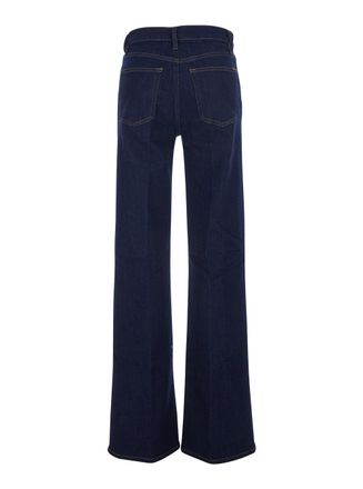 Frame Denim Womens Jeans The Straight Blue Denim Cotton