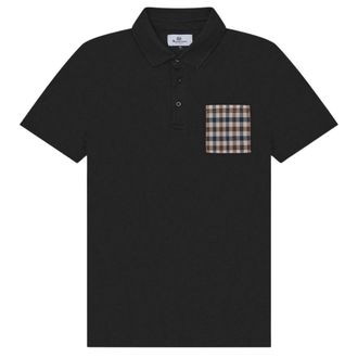 Aquascutum Active Poloshirt f&uuml;r Herren, kurz&auml;rmlig (Schwarz)