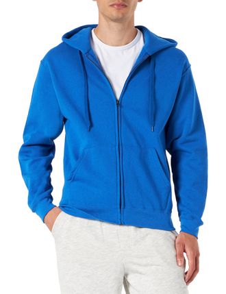Fruit Of The Loom Klassische Herren-Kapuzenjacke mit Rei&szlig;verschluss vorne Gr. XXL, Blau (K&ouml;nigsblau)