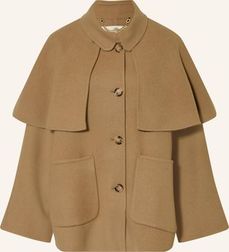 Barbour Jacke Aggy Mit Abnehmbarem Cape beige
