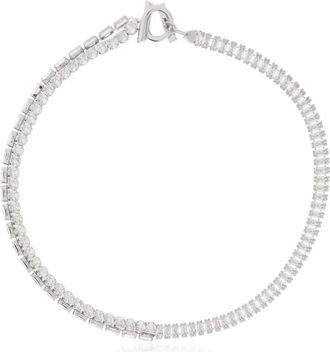 Ferragamo Femme, Accessoires, Gris, Taille: ONE Size Crystal Necklace