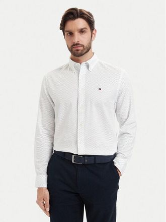 Tommy Hilfiger Hemd Poplin MW0MW43318 Wei&szlig; Regular Fit