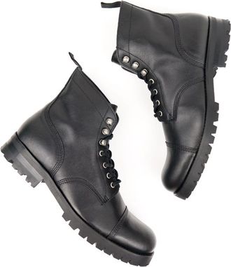 Will’s Vegan Store Damen vegan Arbeitsstiefel Schwarz