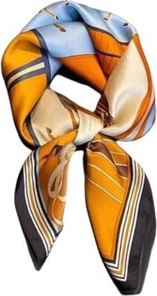 Alexis Leroy Foulard Femme Simili-Soie 70x70cm Carr&eacute; Multifonction Col/T&ecirc;te/Sac Cheval 2