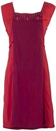 Coline Robe Courte Femme Viscose brod&eacute;e - Couleur : Corail - Taille : M