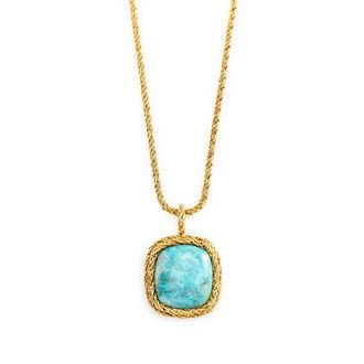 Aur&eacute;lie Bidermann Sautoir Miki Turquoise