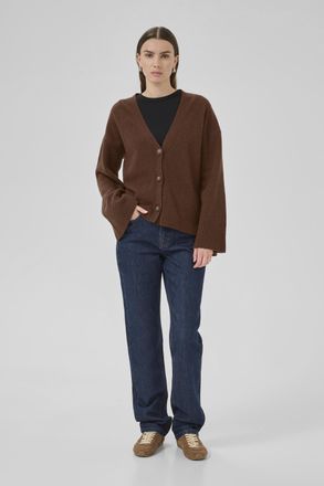 MY ESSENTIAL WARDROBE Strickjacke HuxiMW Strickjacke Tight fit brown