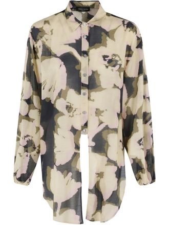 Roberto Collina chemise &agrave; fleurs - Tons neutres